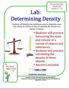 Chemistry Lab Determining Density Chemistry Labs Science Skills Teaching Science
