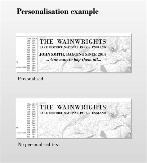 Wainwrights Bagging Map Lake District National Park Tick List By
