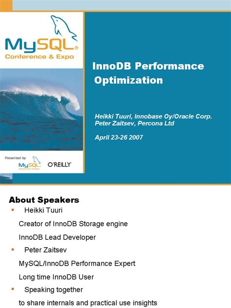 Mysql Uc 2007 Innodb Performance Optimization Pdf Database Index