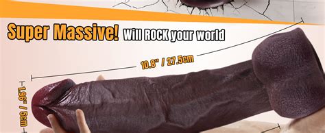 Amazon Com Sex Toys Big Realistic Dildo Sex Toy 10 8 Silicone Brown