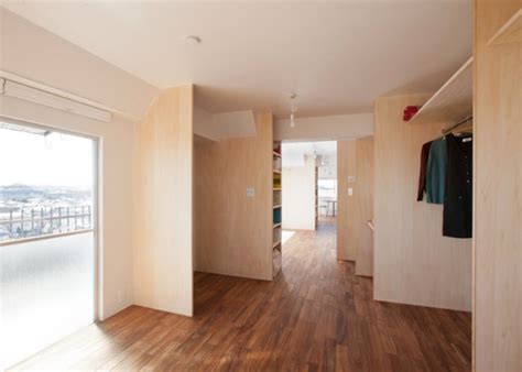 Wooden Wing Walls Divide Spaces In Tokyo Apartment By Camp Design Inc