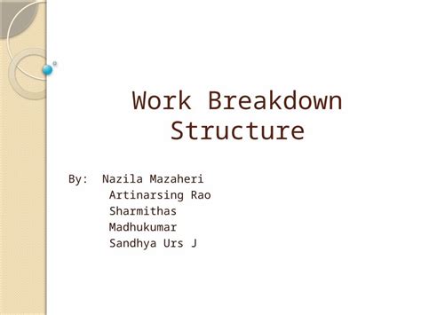 PPTX Work Breakdown Structure Ppt DOKUMEN TIPS