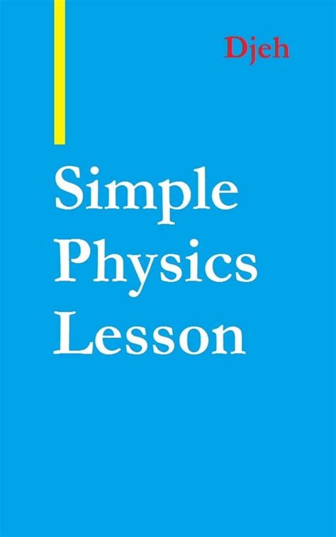Simple Physics Lesson Ebook Djeh Boeken Bol