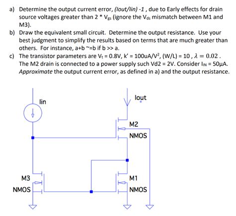 Solved 3 Consider The Circuit Below A Mos Wilson Current