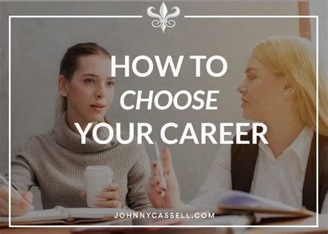 how to choose your career