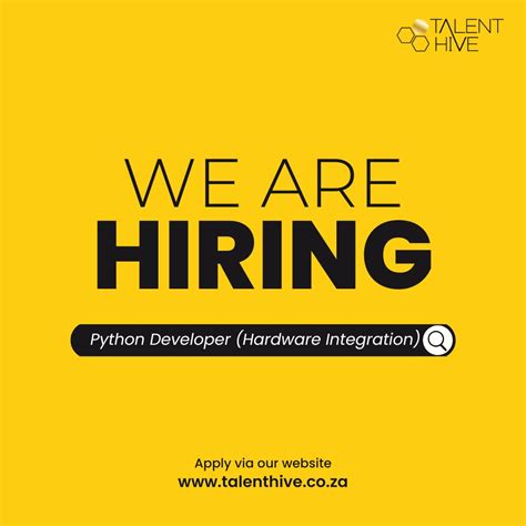 Talenthive On Linkedin Pythondeveloper Hiring Jobopportunity Techjobs Sandtonjobs