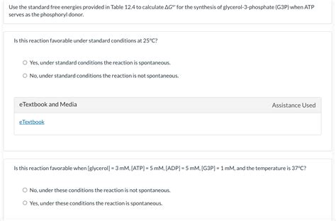 Solved Use The Standard Free Energies Provided In Table Chegg