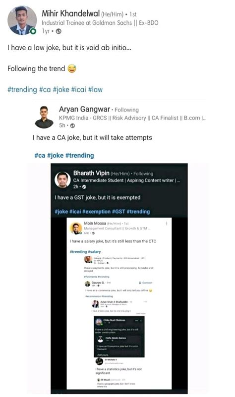 Dhananjay Patil On Linkedin Articleship Treanding Icai Joke