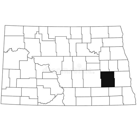 Map Of Barnes County In North Dakota State On White Background Single County Map Highlighted By