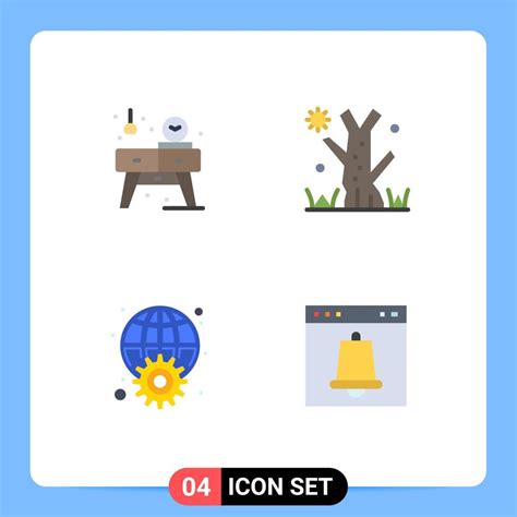 4 Universal Flat Icons Set For Web And Mobile Applications Home Internet Watch Tree Web Editable