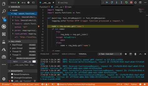 Tutorial Lokales Debuggen Des Azure Functionspython