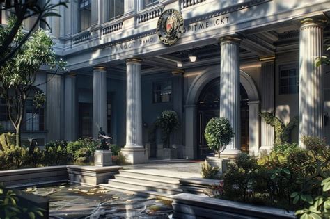 Embassy Building Diplomatic Architecture And Urban Design Premium Ai