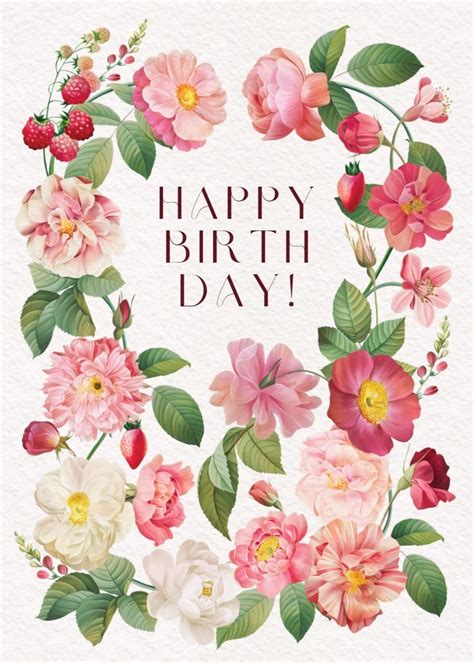 Cartes Danniversaire Fleuries Gratuites Greetings Island
