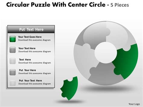 Circular Puzzle Pieces Ppt PowerPoint Slide Template Presentation Templates PPT Layout