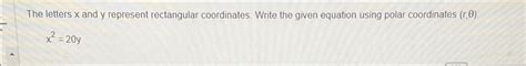 Solved The Letters X ﻿and Y ﻿represent Rectangular