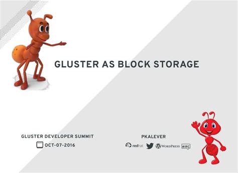 Gluster As Block Store In Containers Ppt
