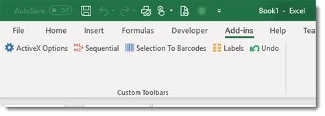 Install Barcode ActiveX Add In In Excel BarCodeWiz