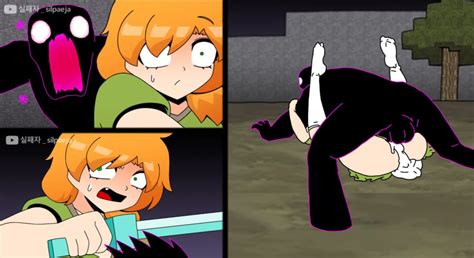 Rule 34 Alex Minecraft Cum Cum In Pussy Cum Inside Drawn Enderman Green Eyes Human Human