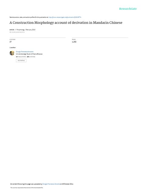 Derivation In Chinese Draft Libre Pdf Word Morphology Linguistics
