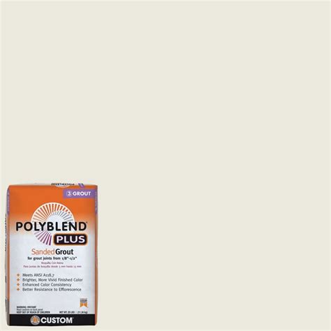 Custom Building Products Sanded Grout Polyblend Plus 381 Bright White