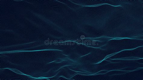 Abstract Digital Particle Wave Futuristic Dotted Wave Big Data Digital Code Technology Or