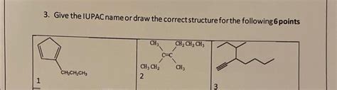 Solved Give The IUPAC Name Or Draw The Correct Structure Chegg