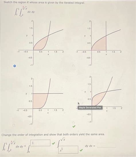 Solved Sketch The Region R Whose Area Is Given By The Chegg Com