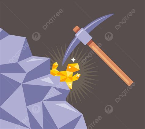 用鎬從石頭中鑿岩礦物中提取黃金 向量 结石 花崗岩 地下向量圖案素材免費下載，png，eps和ai素材下載 Pngtree
