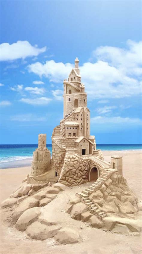 Beautiful Ocean Pictures And Sand Castles On The Beach Unique Sand