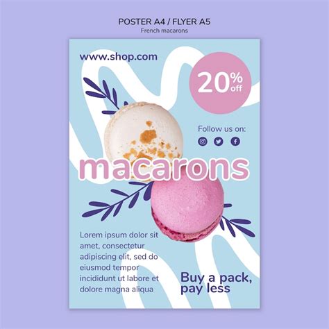Macaron Poster Psd High Quality Free Psd Templates For Download Freepik