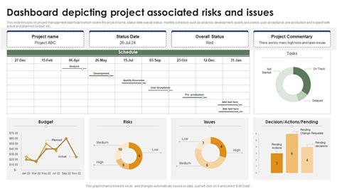 Dashboard Depicting Project Associated Risks And Issues Mastering Project Management PM SS PPT ...