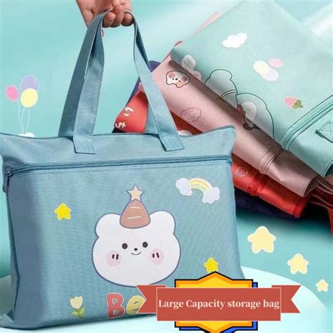 Book Bag Student Handbag School Tutorial Tote Bag Book Storage Folder