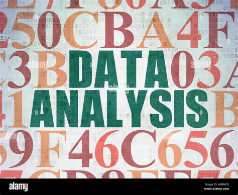data concept data analysis on digital data paper background stock