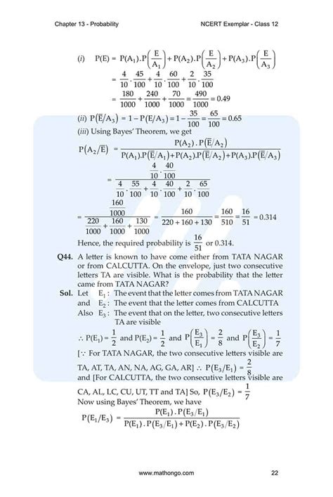 Ncert Exemplar For Class 12 Maths Chapter 13 Mathongo