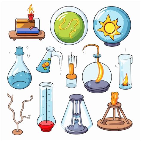 Science Experiment Objects Set For Education And Research Premium Ai Generated Vector