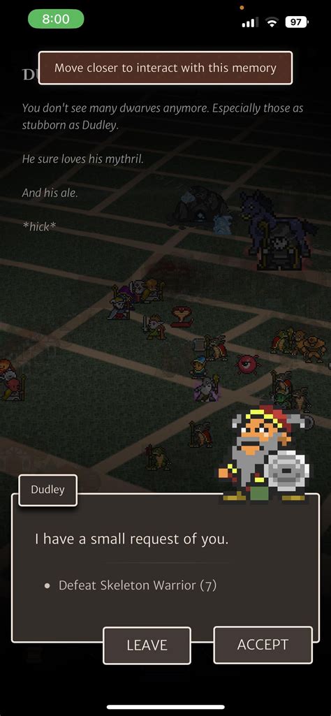 why can i interact with the npc but not the memory r ornarpg