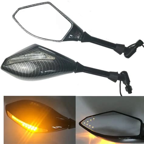 오토바이 더블 Led 방향 지시등 사이드 미러 방향 지시등 백미러 부품 1 쌍 Aliexpress