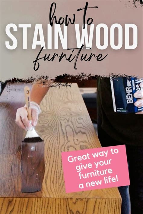 How To Stain Wood Furniture