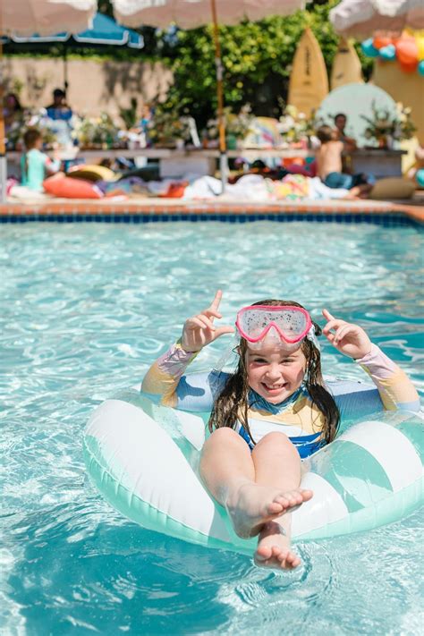 An Epic And Colorful Summer Surfing Pool Party For Two Cute Sisters