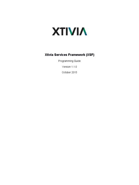 Xtivia Services Framework Xsf Programming Guide October 2015 Pdf Representational State