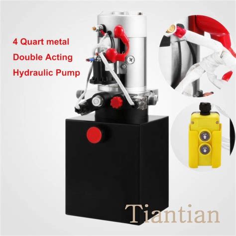 Hydraulic Pump Power Unit 12v Double Acting Metal Reservoir Pump Lazada