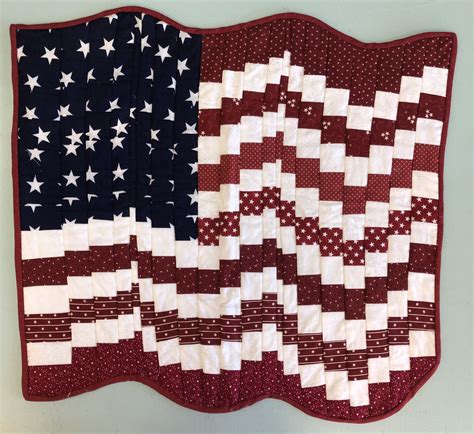 bargello flag quilt as you go