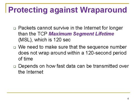 Chapter TCP Sequence Numbers TCP Transmission Control