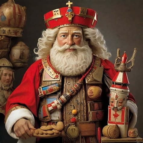 Premium Ai Image Sinterklass In Dutch Riding His Horse Parading In