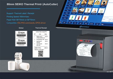 Scangle Windows Pos System 141 Inch Cash Register Built In 80mm Printer Expore China Scangle Windows Pos System 141 Inch Cash Register Built In 80mm Printer Expore China