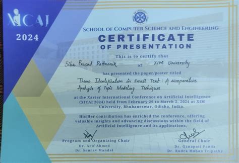 Siba Prasad Pattnaik On Linkedin Xicai Conference2024 Ai Nlp