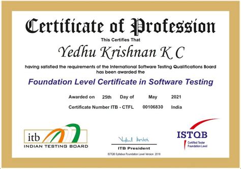 Yedhu Krishnan On Linkedin Certifiedtester Testing Istqbcertified