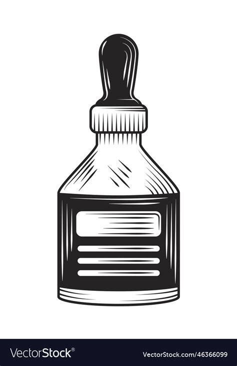 Dropper Ink Bottle Art Doodle Royalty Free Vector Image