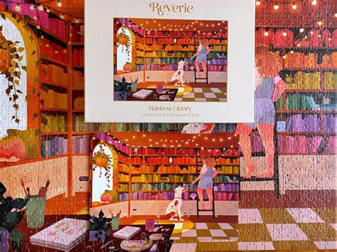 Rainbow Library Jigsaw Puzzle 1000 Pieces Reverie Puzzles