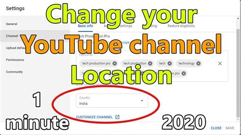 How To Change Country Of Youtube Channel YouTube
